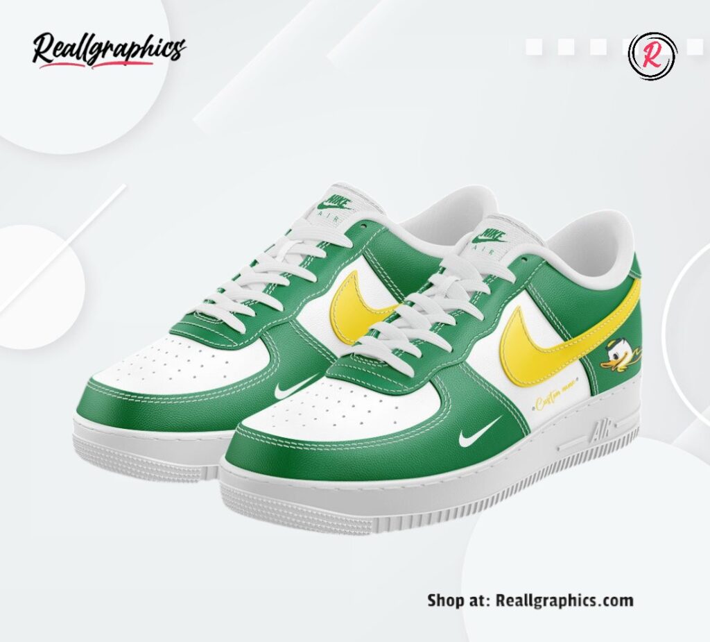 Oregon Ducks Football 2024 Nike Air Force 1 Sneaker, Oregon Ducks Gifts ...