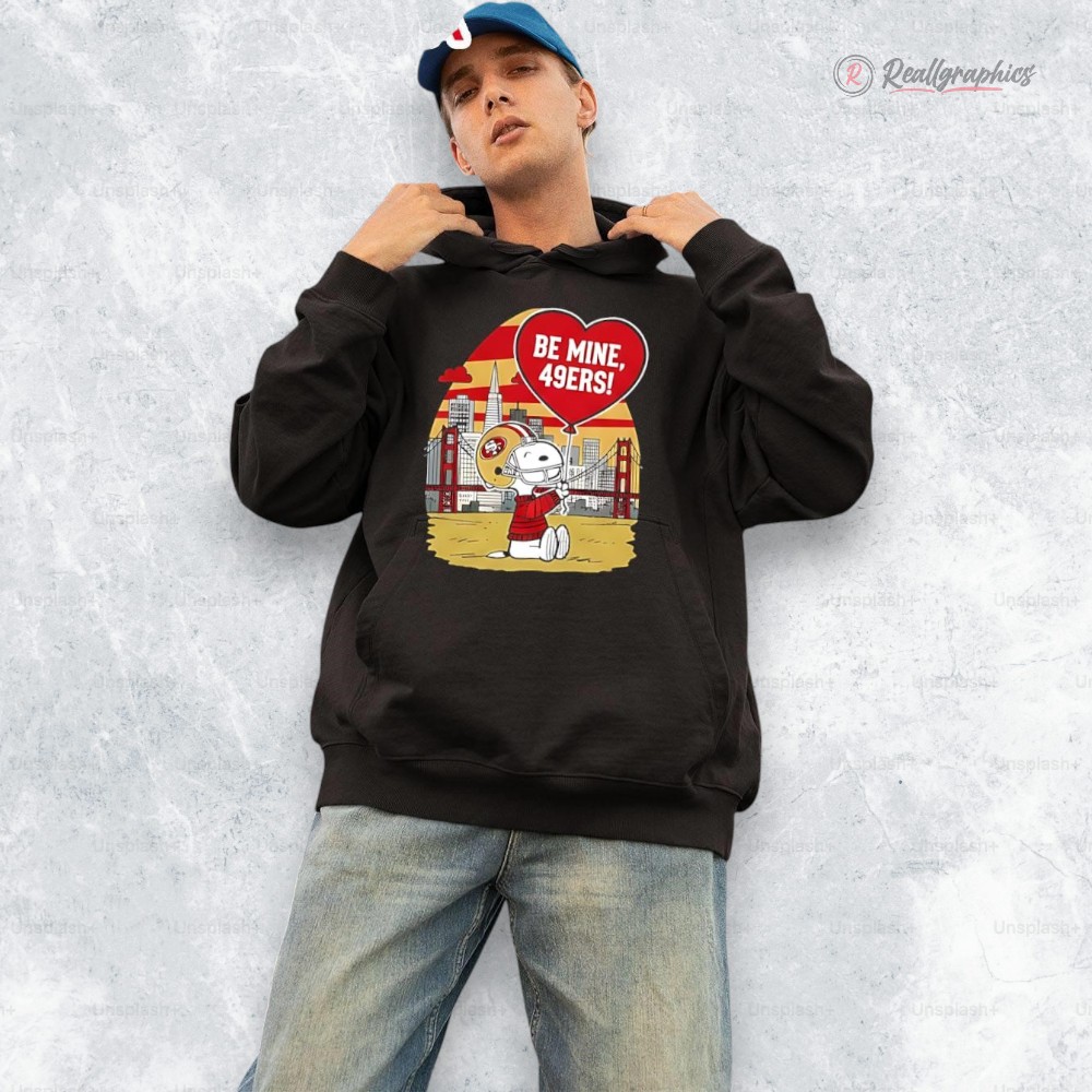 San Francisco 49ers X Snoopy Cartoon Valentine 2026 Shirt - Reallgraphics