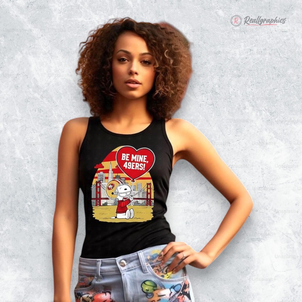 San Francisco 49ers X Snoopy Cartoon Valentine 2026 Shirt - Reallgraphics
