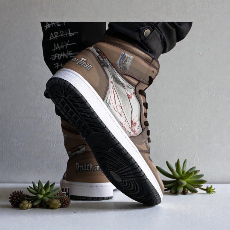 Armin Arlelt Jordan Sneaker Boots Custom Attack on Titan Anime Shoes ...
